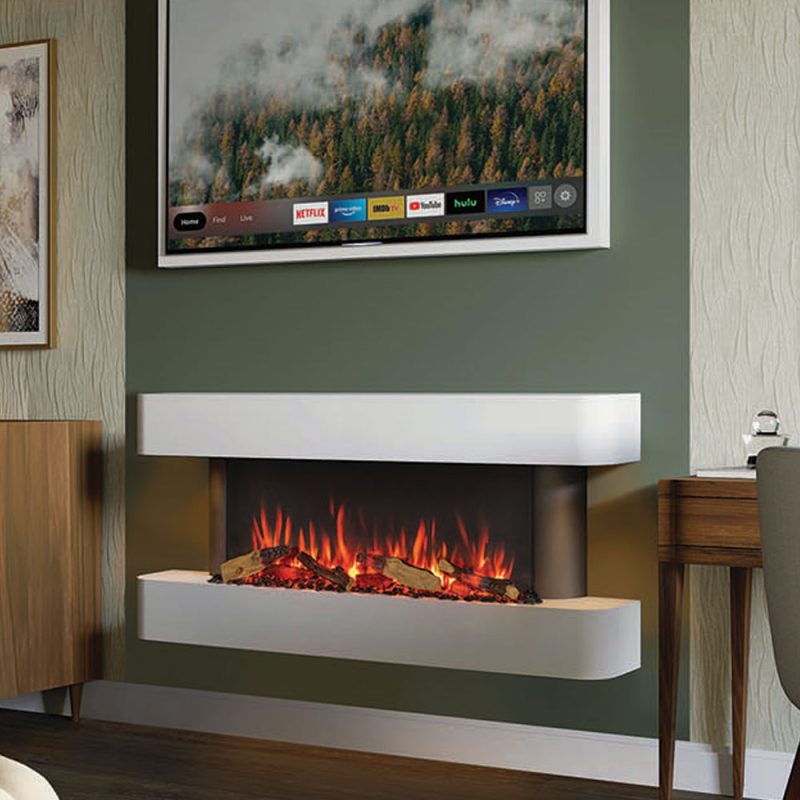 Gazco E-Studio 140 Electric Fire Suites - Stonewoods