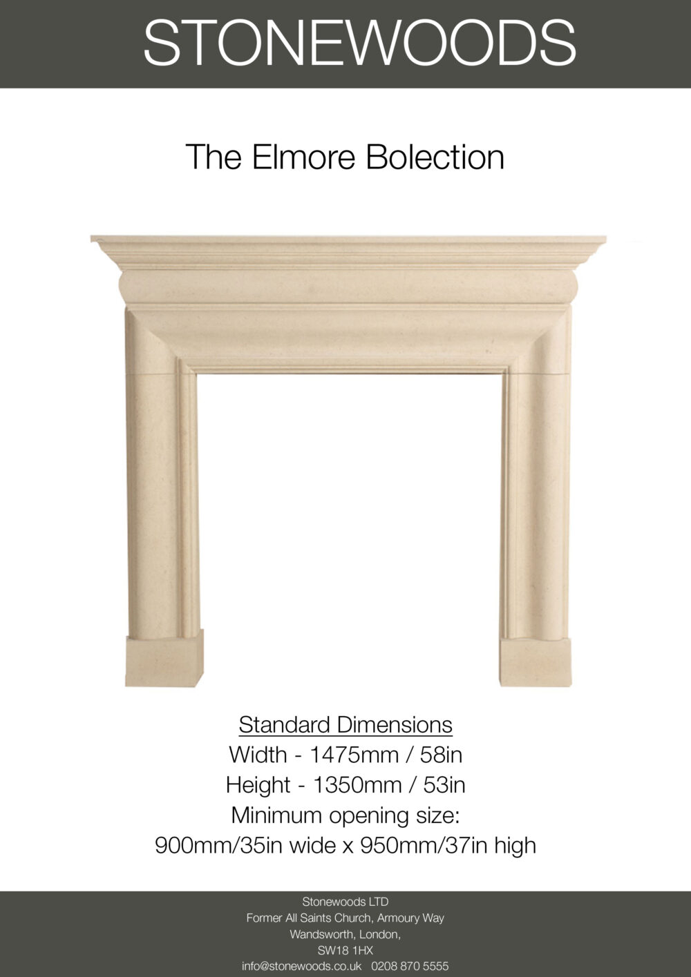The Elmore Bolection Mantel - Stonewoods