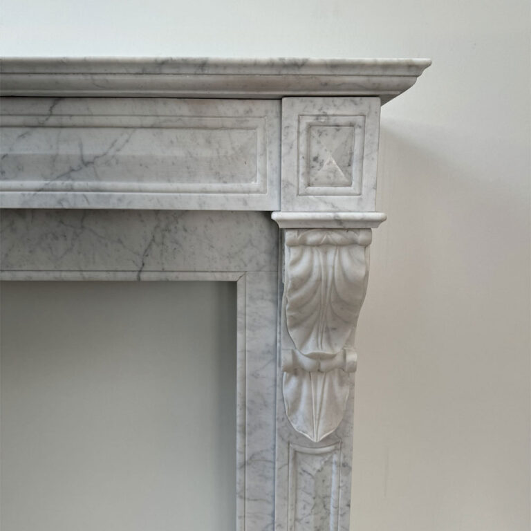 Antique Bolection Mantel in Verde Alpi Marble - Stonewoods